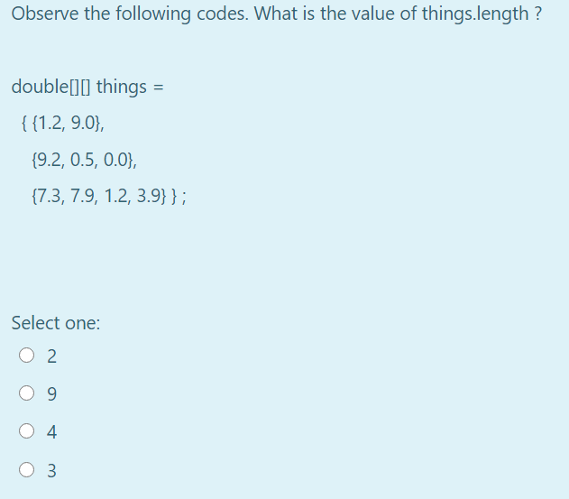 Solved Observe the following codes. What is the value of | Chegg.com