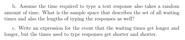 Solved Exercise 1.9. Waiting for a text message. On | Chegg.com