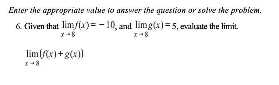 Solved Enter the appropriate value to answer the question or | Chegg.com
