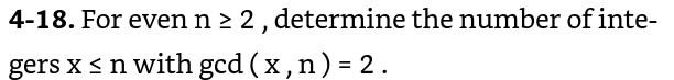 Solved 4-18. For even n≥2, determine the number of integers | Chegg.com