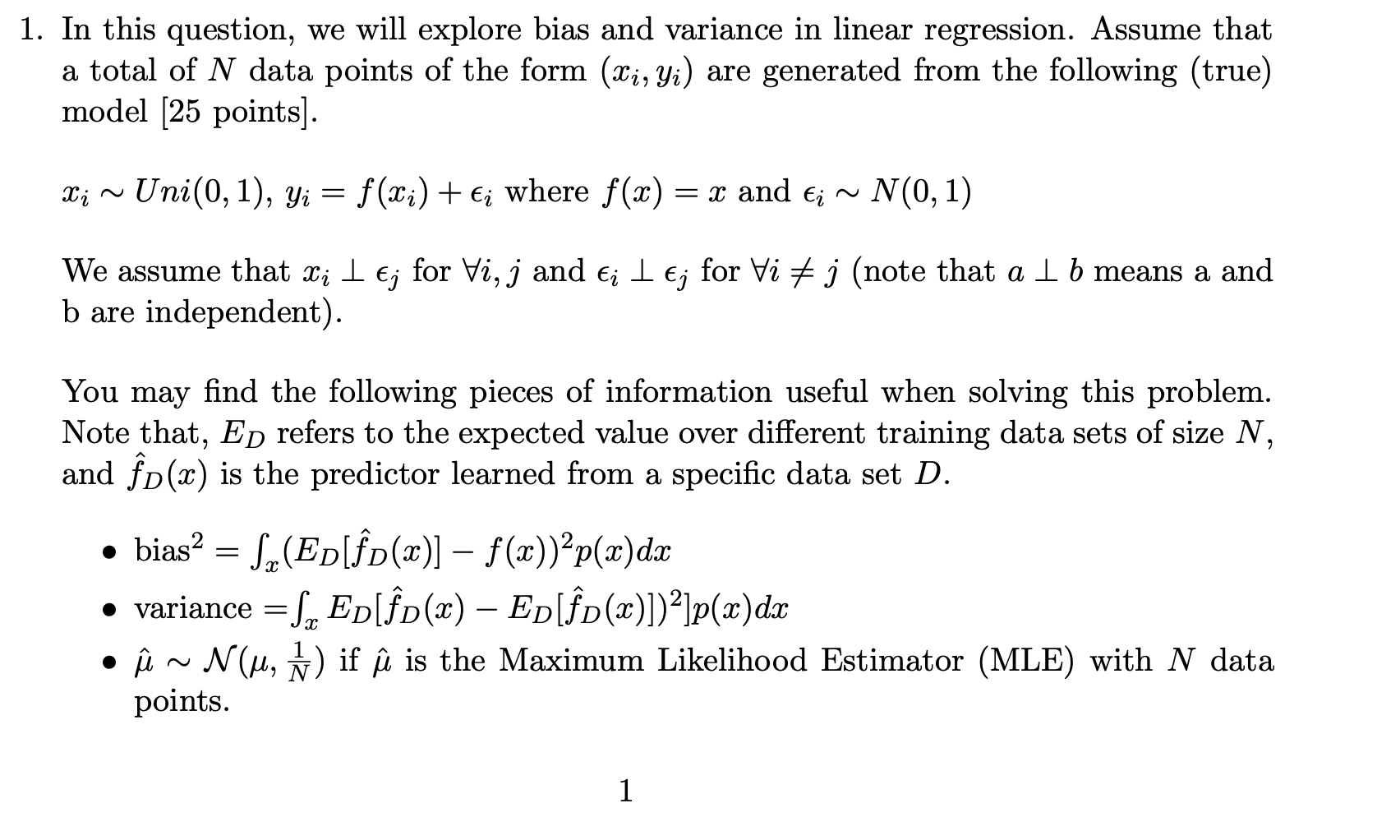 In this question, we will explore bias and variance | Chegg.com