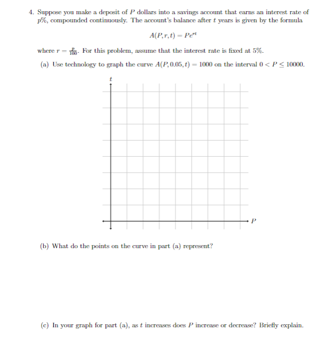 Solved Suppose you make a deposit of P ﻿dollars into a | Chegg.com