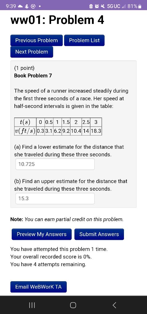 Solved Book Problem 7 The speed of a runner increased | Chegg.com