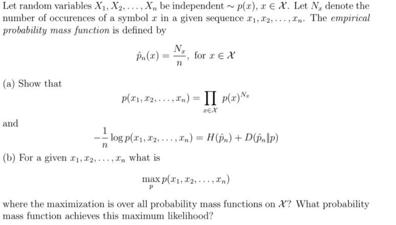 Solved Let random variables X1, X2, ..., X, be independent ~ | Chegg.com