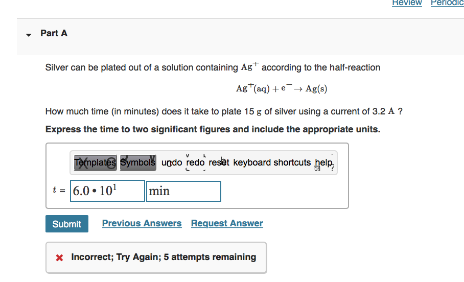 Solved Review Periodic - Part A Silver can be plated out of | Chegg.com