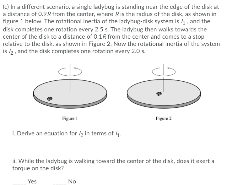 Solved Two ladybugs are standing on a rotating disk that is | Chegg.com