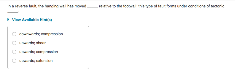 Solved Geologic structures formed under differential | Chegg.com