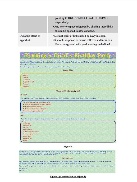 Solved Ex 10 - Build a Webpage for a Birthday Party Build a | Chegg.com