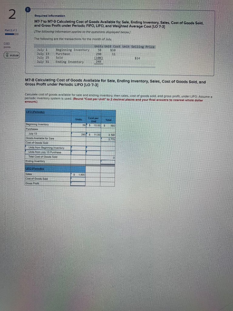 Solved Required Information M7-7 to M7-9 Calculating Cost of | Chegg.com