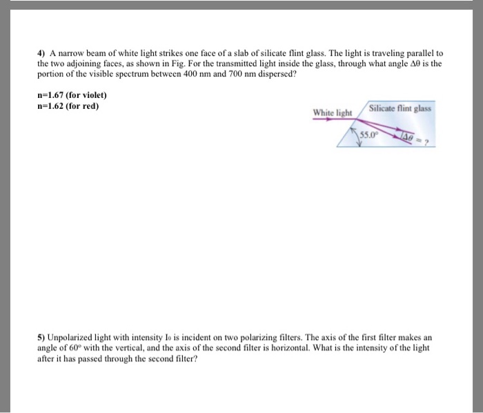 Solved Worksheet 8, Physics 102 1) Two plane mirrors | Chegg.com