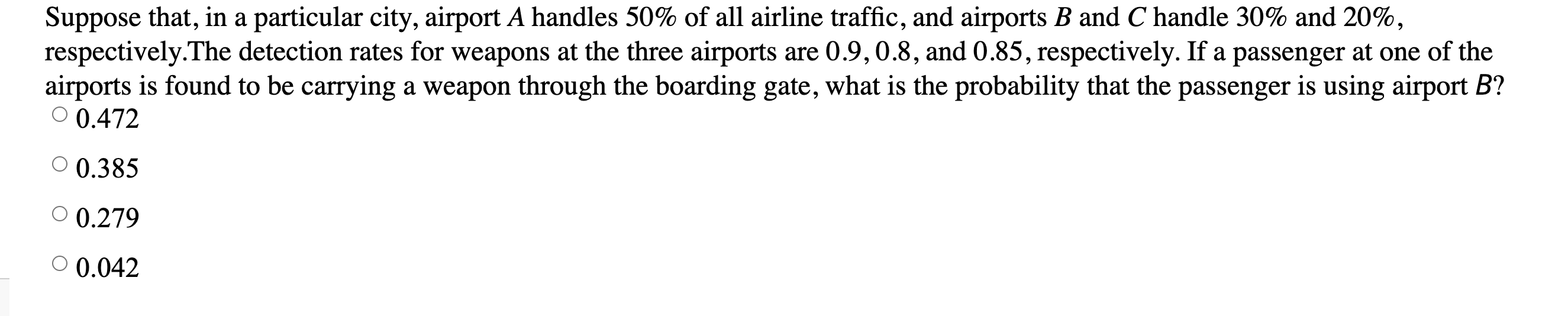 Solved Suppose that, in a particular city, airport A handles | Chegg.com