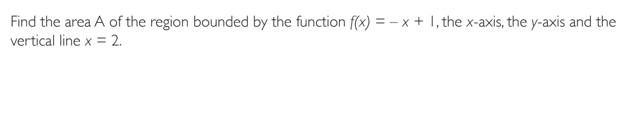 Solved Find the area A of the region bounded by the function | Chegg.com