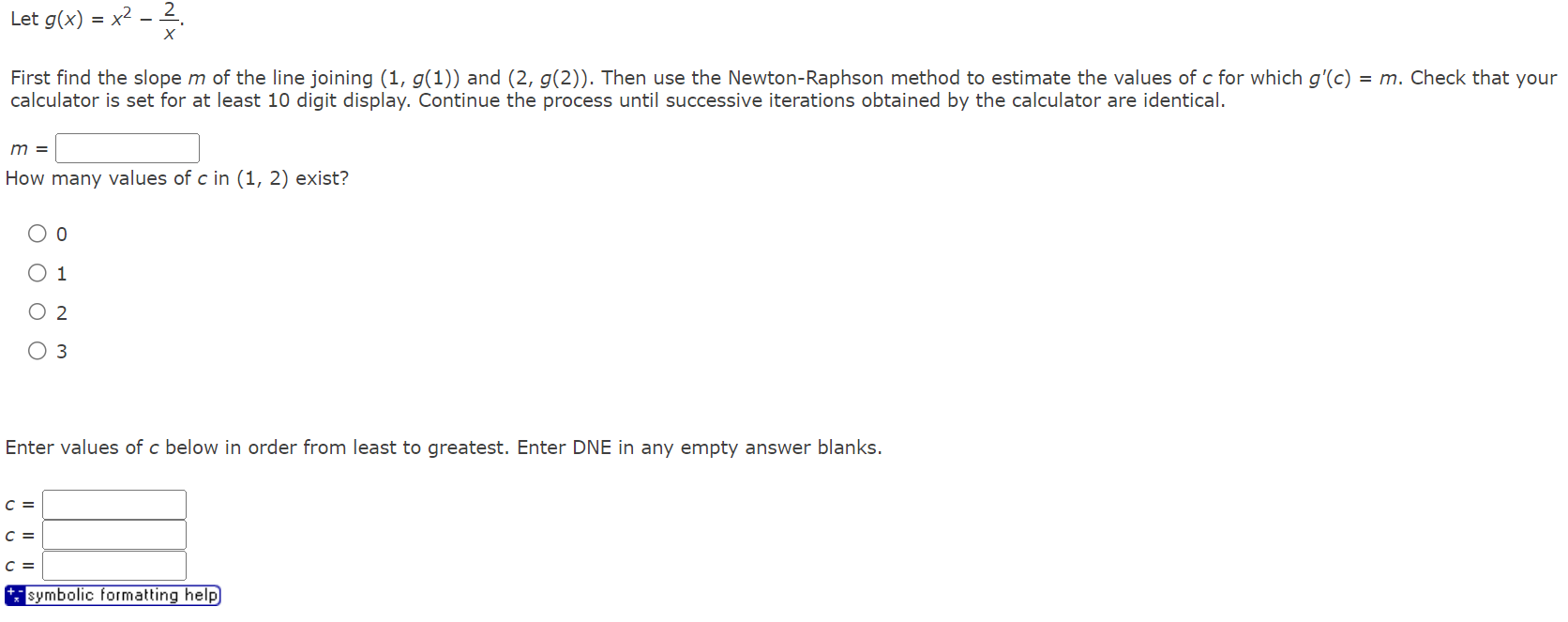 Solved Let g(x)=x2−x2 First find the slope m of the line | Chegg.com