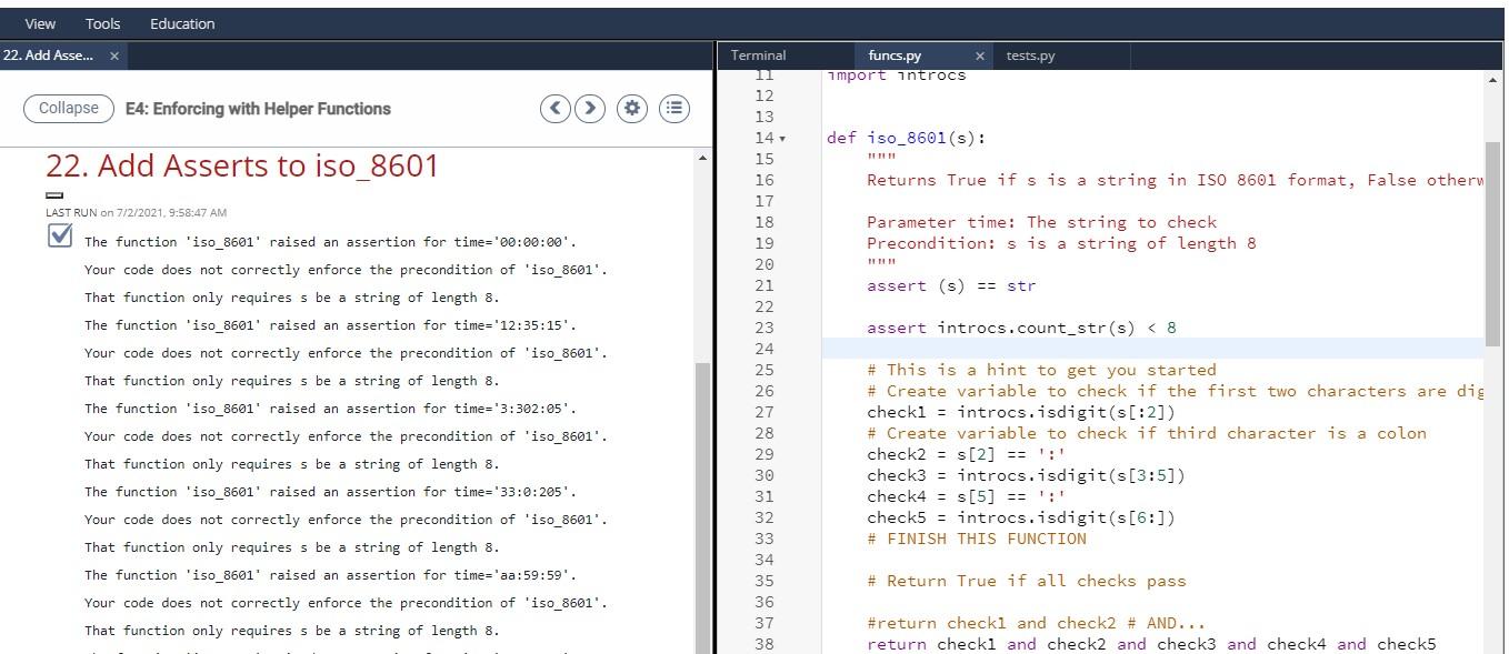 Solved View Tools Education 22 Add Asse X х Funcspy 