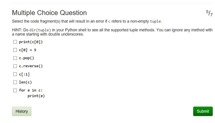 Solved Multiple Choice Question Select the code fragment(s) | Chegg.com