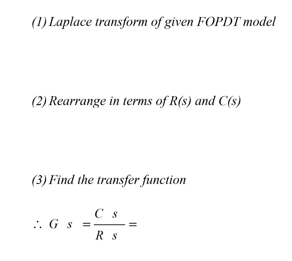 Solved dct τ p dt +c t = K ,r 1-0, (1) Laplace transform | Chegg.com