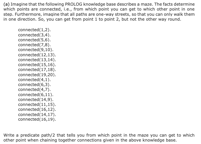 Solved (a) Imagine that the following PROLOG knowledge base | Chegg.com