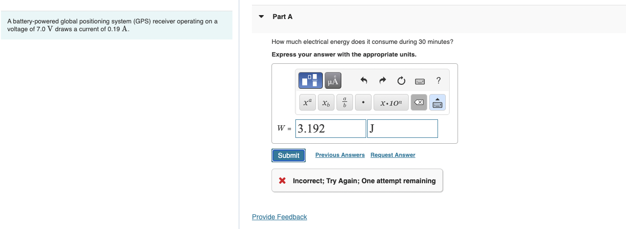 Solved A battery-powered global positioning system (GPS) | Chegg.com