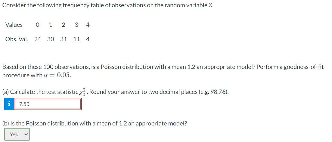 Solved Consider the following frequency table of | Chegg.com