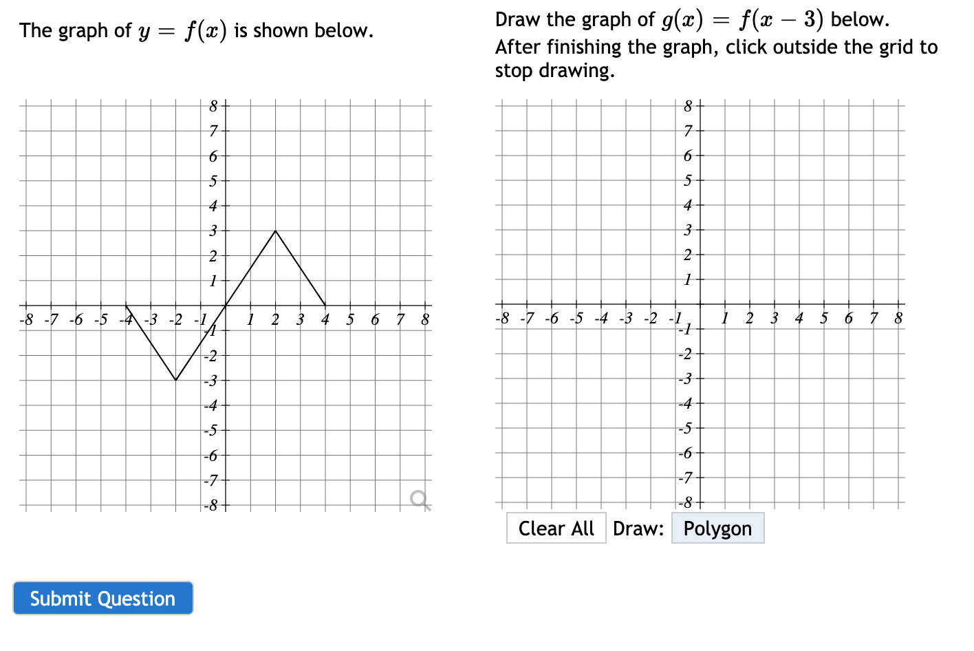 Solved The graph of y = f(x) is shown below. Draw the graph | Chegg.com