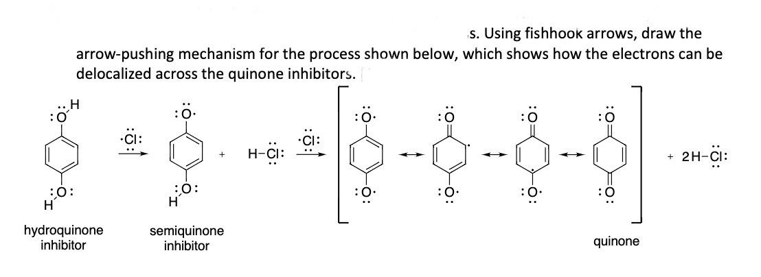 Solved s. Using fishhook arrows, draw the arrow-pushing | Chegg.com