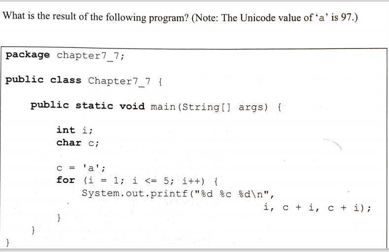 Solved What is the result of the following program? (Note: | Chegg.com
