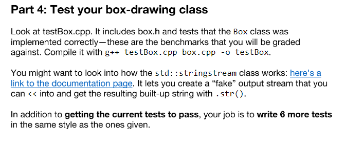 Part 3: Implement a box-drawing class Take a look at | Chegg.com