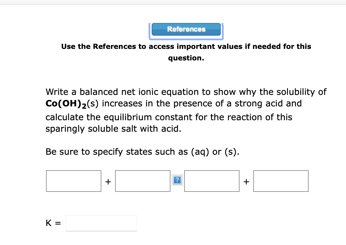 Solved Use the References to access important values if | Chegg.com