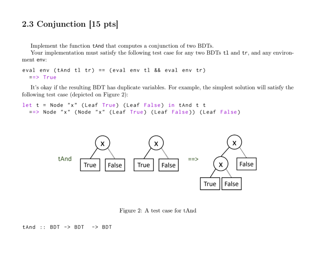 Solved Q2: Datatypes and Recursion: Decision Trees (60 pts] | Chegg.com