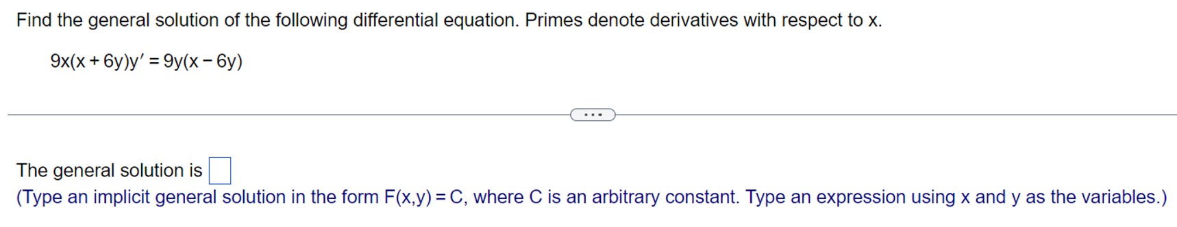 Solved Find the general solution of the following | Chegg.com