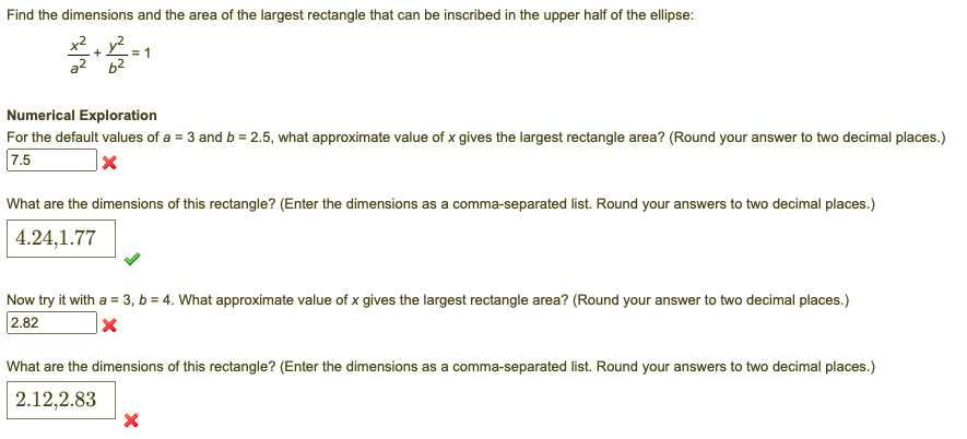Solved Find the dimensions and the area of the largest | Chegg.com