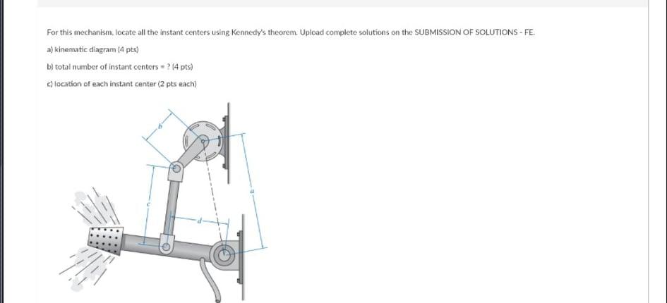 Solved For this mechanism, locate all the instant centers | Chegg.com
