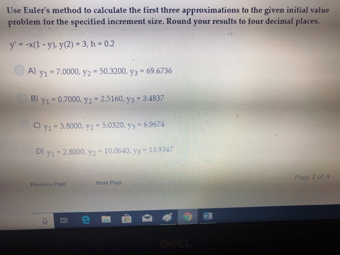 Solved Use Euler's method to calculate the first three | Chegg.com