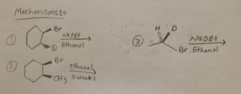 Solved Mechanisms : 0 HD o Ethanol NAOET Ethanol NADE! Br, | Chegg.com