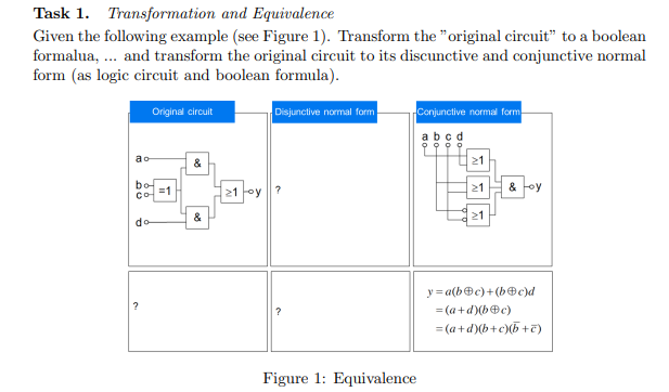 Solved Task 1. ﻿Transformation and EquivalenceGiven the | Chegg.com