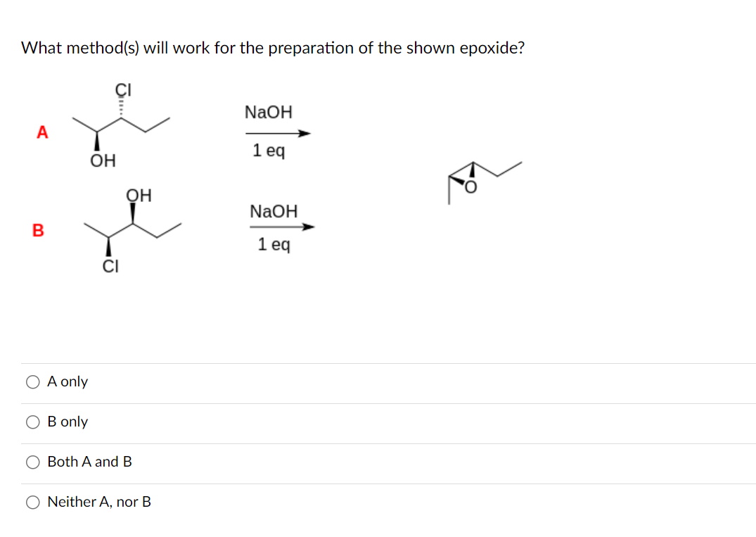Solved What method(s) will work for the preparation of the | Chegg.com