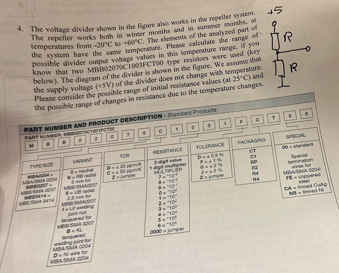 Solved The voltage divider shown in the figure also works in | Chegg.com