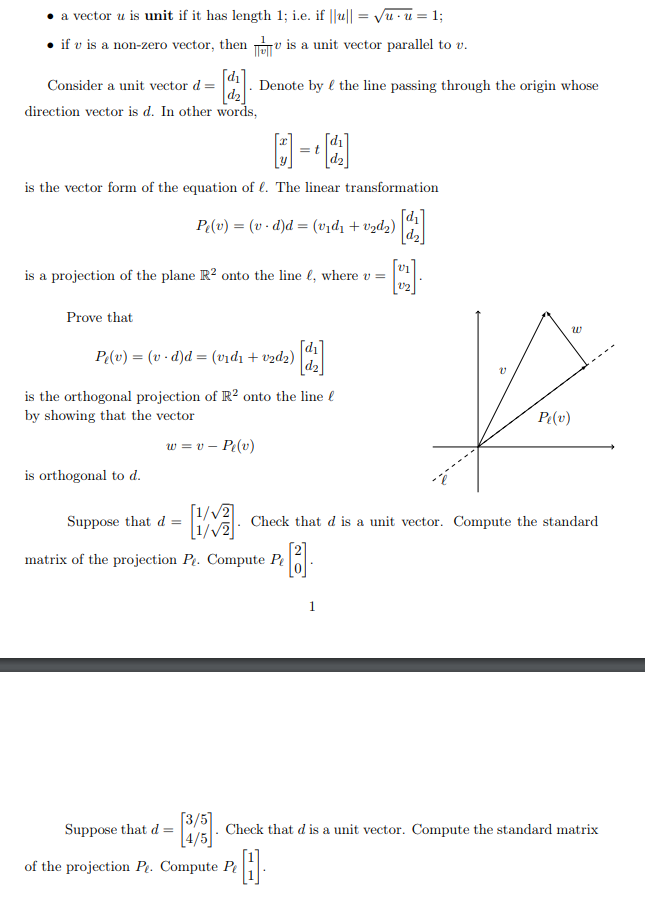 Solved e a vector u is unit if it has length 1; i.e. if luVu | Chegg.com