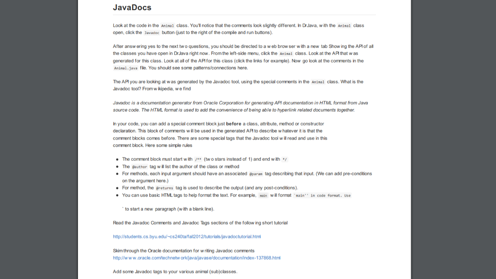 Solved Animal Consider the Aninal class provided. t is an | Chegg.com