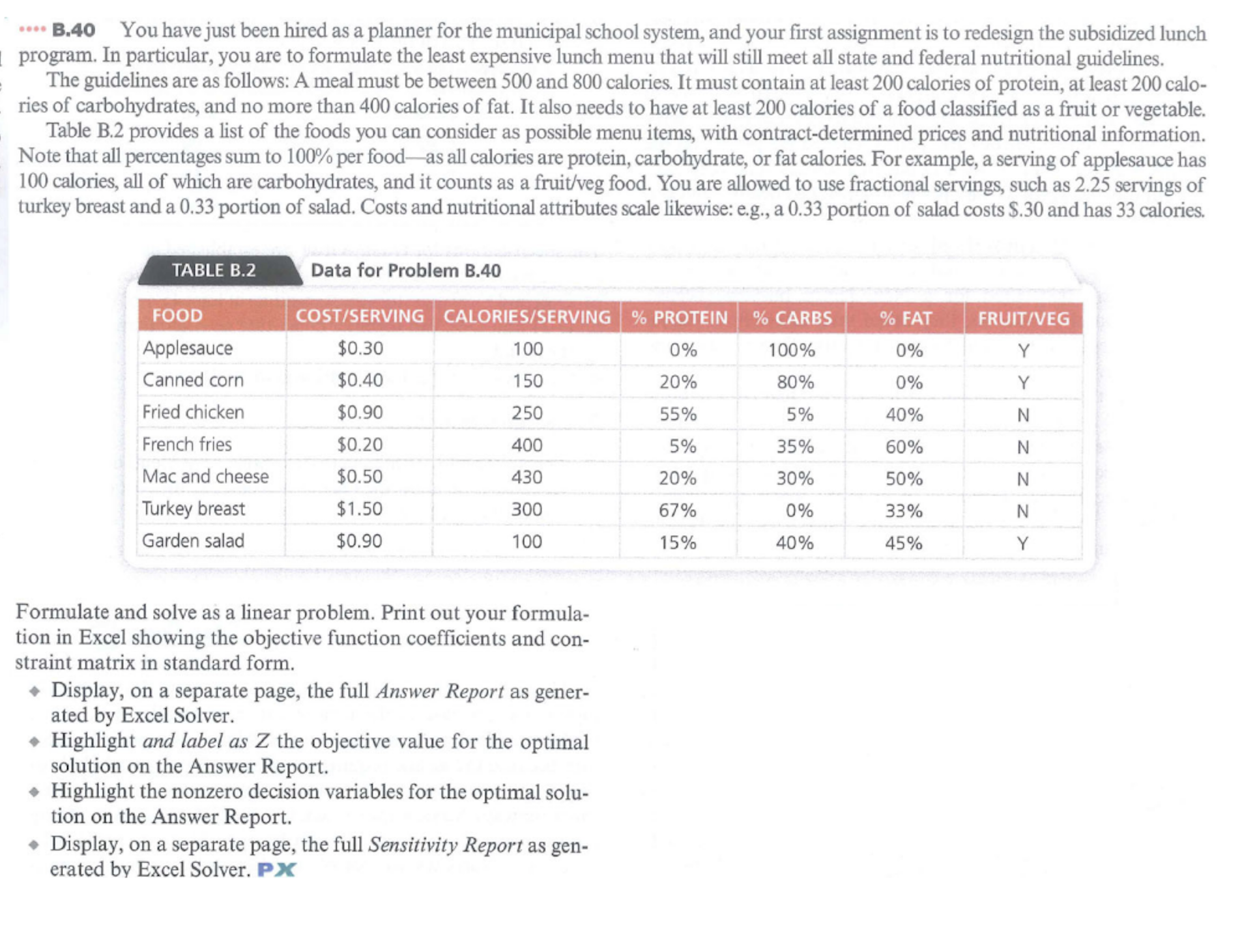 Solved B. 40 ﻿You have just been hired as a planner for the | Chegg.com