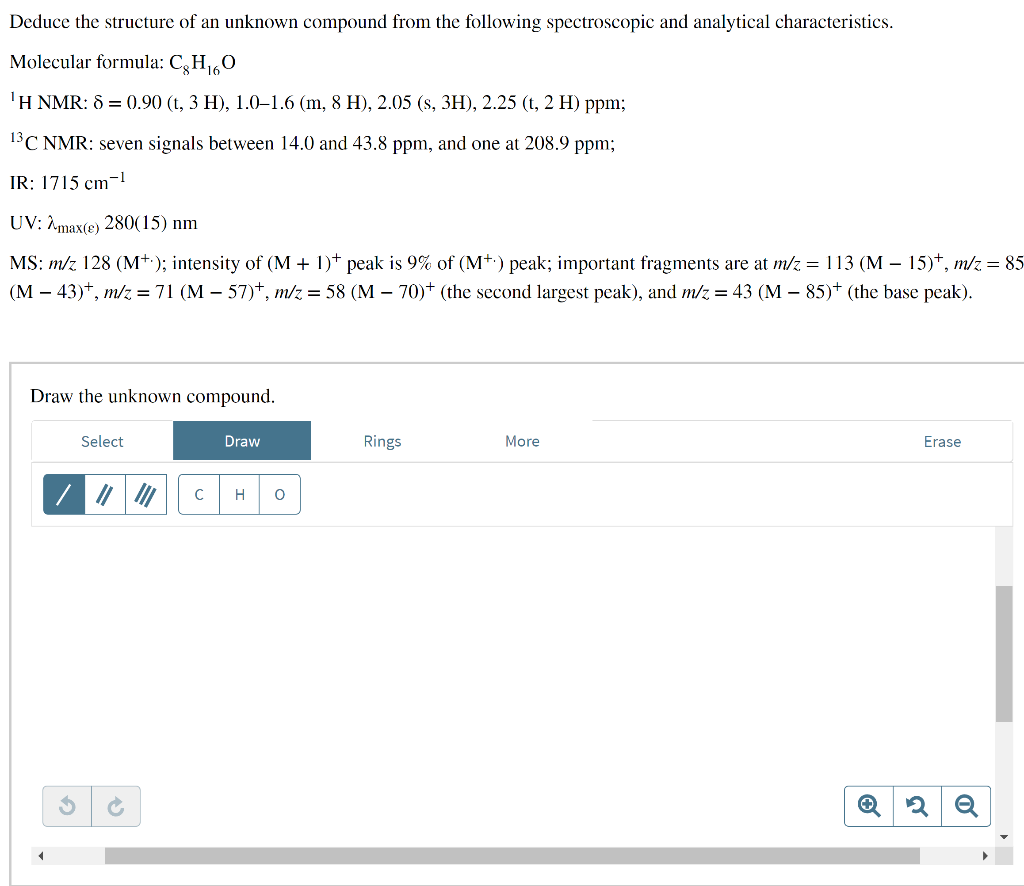 Solved Deduce The Structure Of An Unknown Compound From The