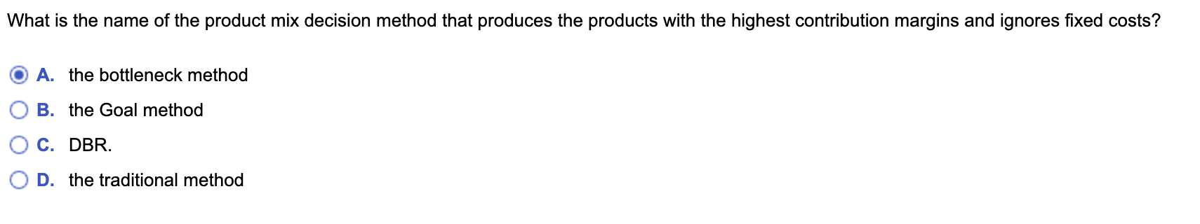 Solved What is the name of the product mix decision method | Chegg.com