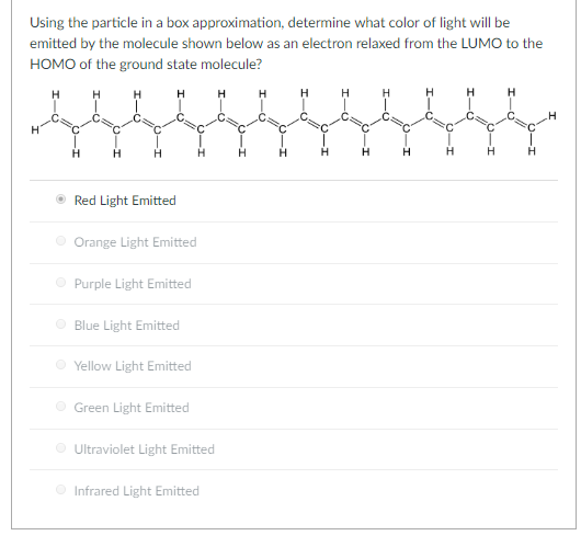 Solved Using the particle in a box approximation, determine | Chegg.com