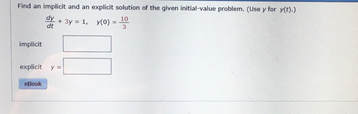 Solved Find an implicit and an explicit solution of the | Chegg.com