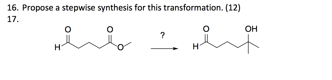 Solved 16. Propose a stepwise synthesis for this | Chegg.com