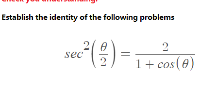 Solved Establish the identity of the following problems 210 | Chegg.com