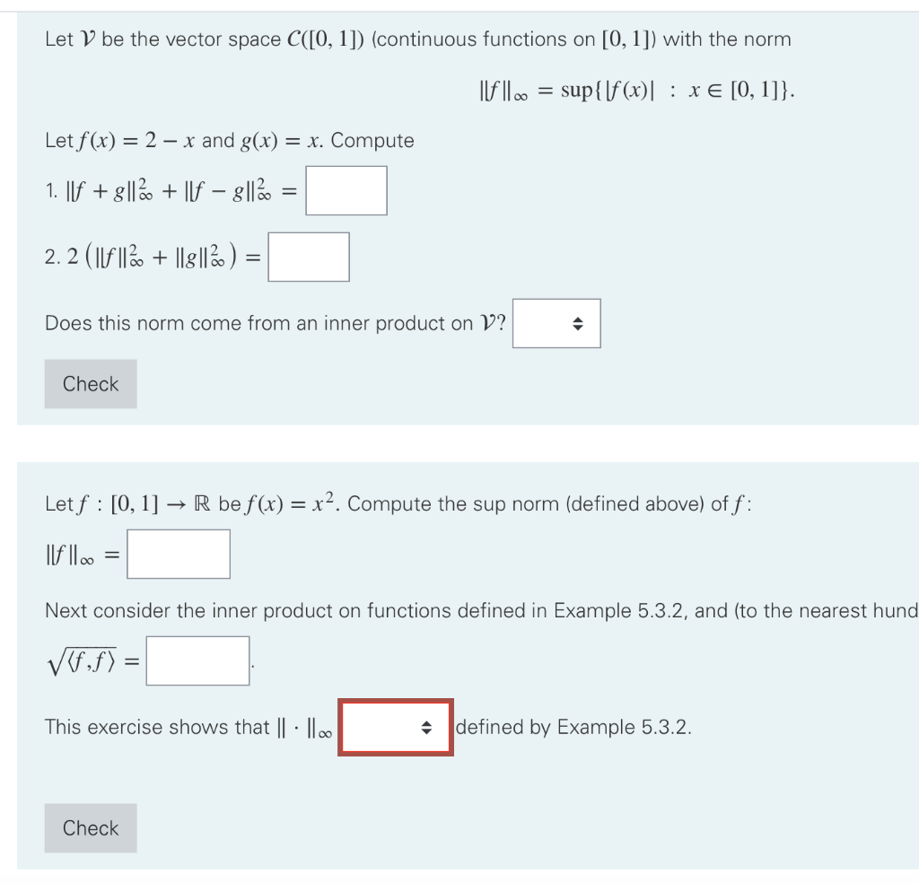 Solved Let V be the vector space C([0,1]) (continuous | Chegg.com