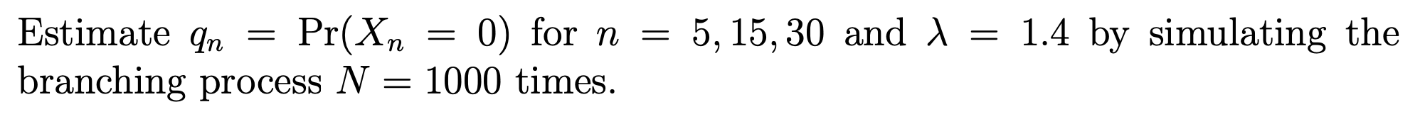 Consider a discrete-time single-type branching | Chegg.com