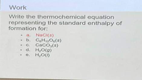 Solved Write the thermochemical equation representing the | Chegg.com