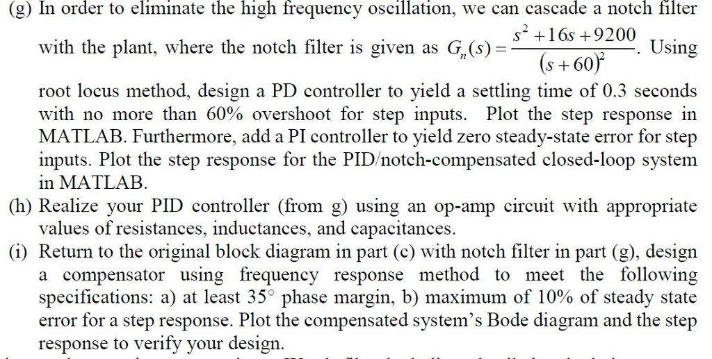 (g) In order to eliminate the high frequency | Chegg.com